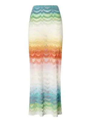 Missoni Chevron Pattern Maxi Skirt - Multicolor