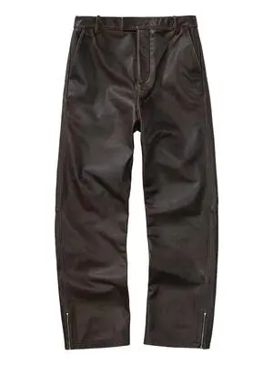 REPRESENT Leather Trousers With Zippered Hem - Nero