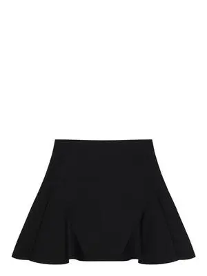 Givenchy Ruffled Wool Mini Skirt - Black