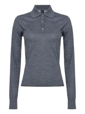 PINKO Pinko Long-Sleeved Knitted Polo Shirt