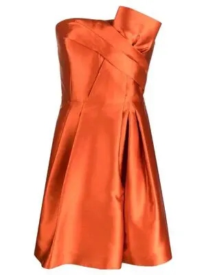 Alberta Ferretti Off-shoulder Mini Dress - Orange