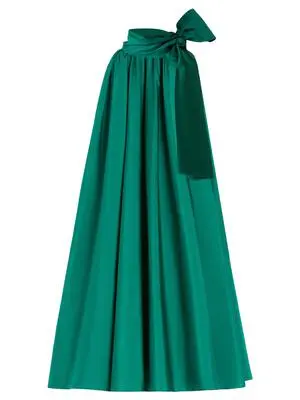 Max Mara Taffeta Halterneck Dress With Bow Detail - Emerald