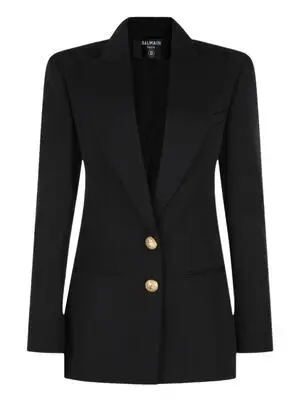 Balmain Double-breasted Buttoned Jacket - Black