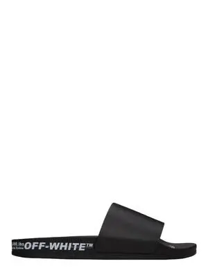 Off-White Industrial Logo Slides - Black