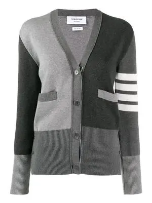 THOM BROWNE Thom Browne 4-Bar Colour Block Cardigan