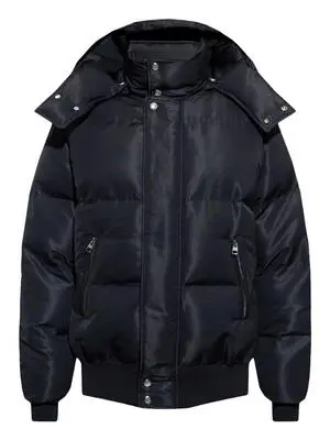 Alexander McQueen Zip Up Hooded Puffer Jacket - Black