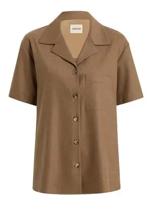 KHAITE Khaite Short-Sleeve Lapel Collar Shirt