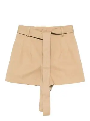 MONCLER Moncler Pleat Detailed Belted Shorts