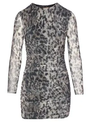 ANIYE BY Hyena Judy Leopard Print Dress - Gray