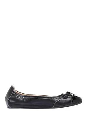 Bally Logo Detail Ballerina Flats - Black