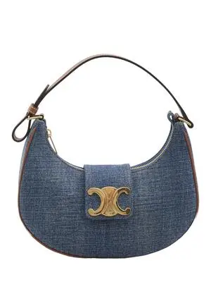 Celine Celine Medium Ava Triomphe Bag In Denim Blue