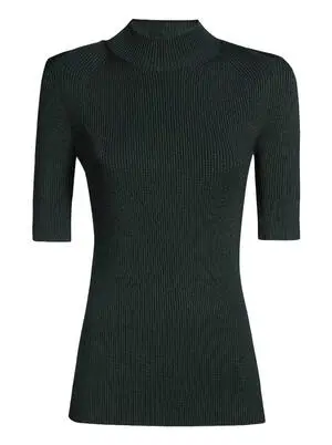 STELLA MCCARTNEY Stella McCartney Mock Neck Ribbed Knit Top