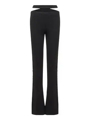 ANDREĀDAMO Hollowed-out Casual Pants - Black