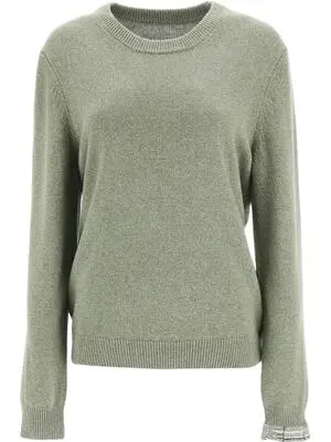 MAISON MARGIELA Crewneck Jumper With Contrast Detailing - Gray