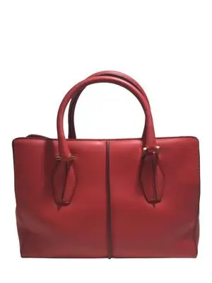 TOD'S Double Handle Shoulder Bag - Red