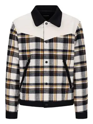 Dsquared2 Embroidered Flannel Western Bomber Jacket - Multicolor