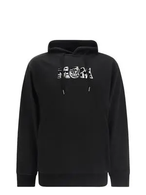 Mcm Logo-printed Drawstring Hoodie - Black