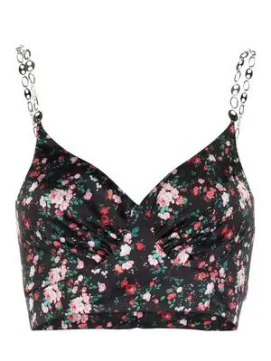 Rabanne Printed Sling Top - Black