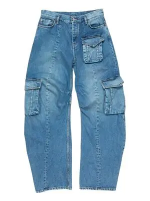 Acne Studios Loose Fit Cargo Jeans - Blue