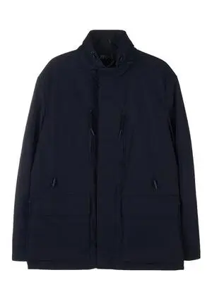 ZEGNA Zegna Long-Sleeved Casual Jacket With Stand Collar And Zipper Pockets