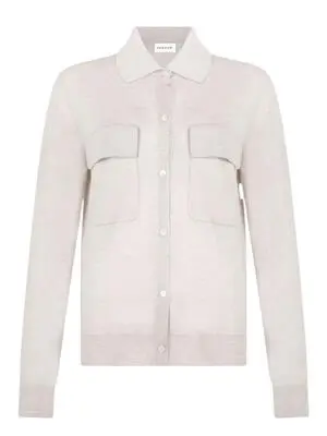 P.a.r.o.s.h P.A.R.O.S.H. Buttoned Patch-Pocket Cardigan Beige
