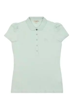 Burberry Logo Short Sleeve Polo Shirt - Green