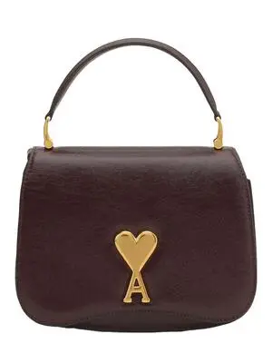 Ami Heart Logo Shoulder Bag - Black