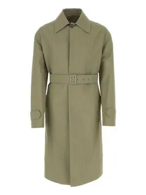 JIL SANDER Belted Long-sleeved Coat - Gray