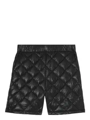 Burberry Diamond Quilted Shorts With Drawstring Waist - Black