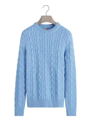 Dior Dior Cable Knit Jumper With Embroidery Blue