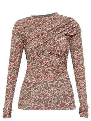 Isabel Marant Étoile Paisley Print Long Sleeve Top - Brown