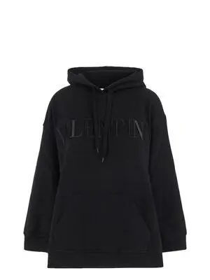 Valentino Garavani Oversized Logo Hoodie - Black