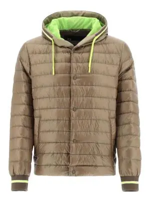 Herno Drawstring Hooded Padded Jacket - Brown