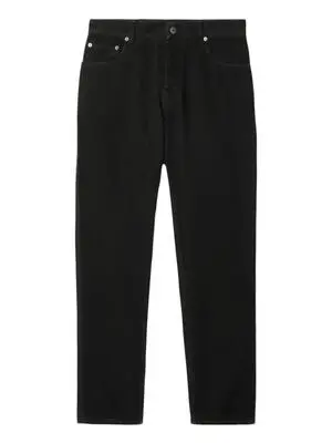Burberry Logo Patch Tapered-leg Jeans - Black