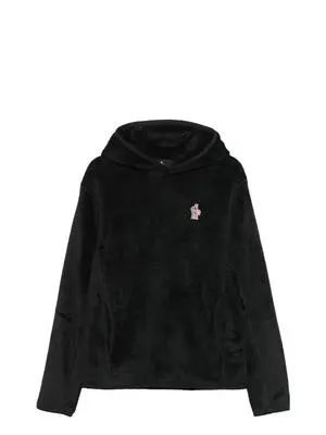 Moncler Fleece Logo Patch Hoodie - Black
