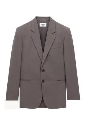 Saint Laurent Saint Laurent Single-Breasted Notched Lapel Jacket No