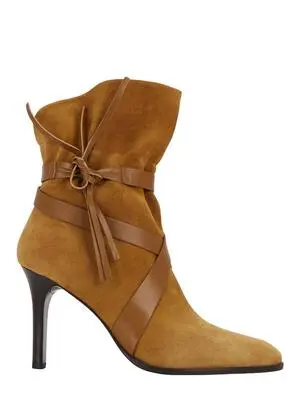 Isabel Marant Étoile Pointed Toe Stiletto Heel Ankle Boots - Cognac