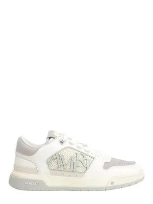 Amiri Logo-detail Leather Lace-up Low-top Sneakers - Grey