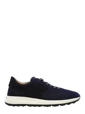 TOD'S Lace-up Suede Sneakers - Navy Blue