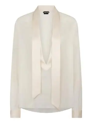 TOM FORD Long Sleeve Blouse - White