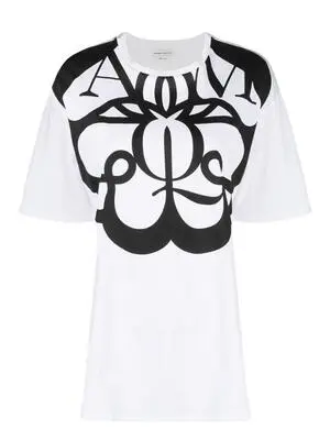Alexander McQueen Printed Crewneck T-shirt - Black