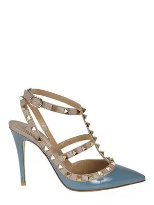 Valentino Garavani Rockstud Pointed Toe Caged Pumps - Multicolor
