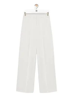 Loewe Stretch Viscose Blend Trousers - White