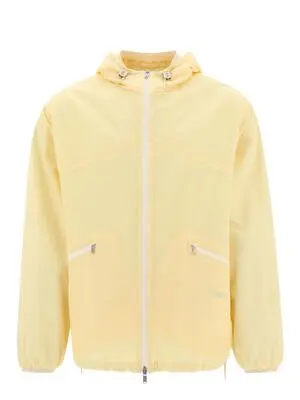 JIL SANDER Zip-up Drawstring Hooded Jacket - Nude