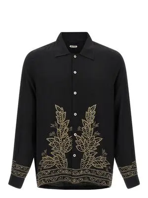 BODE Beaded Epoque Embroidered Shirt - Black