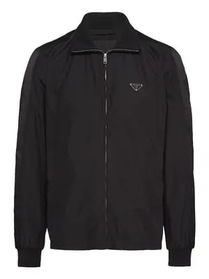 Prada Silk Blend Blouson Jacket - Black