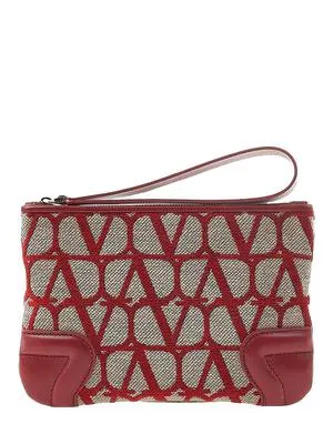 Valentino Garavani Logo Clutch - Red