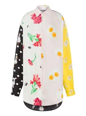 Moschino Patchwork Print Button-up Shirt - Multicolore