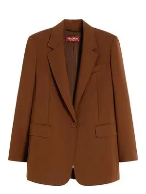 Max Mara Single-breasted Blazer - Chocolate-colored