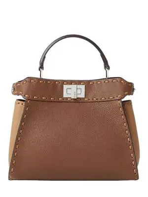 Fendi Multicolor Selleria Bag With 220 Hand-sewn Topstitches - Brown